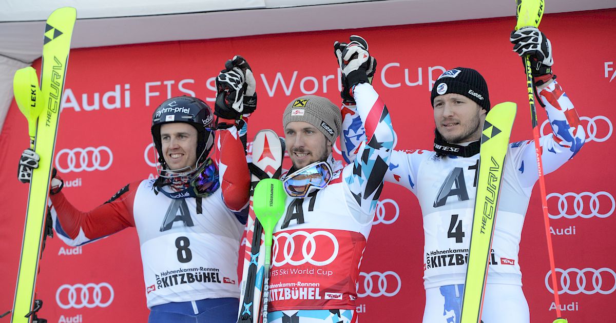 Die Pressekonferenz der Slalom-Sieger