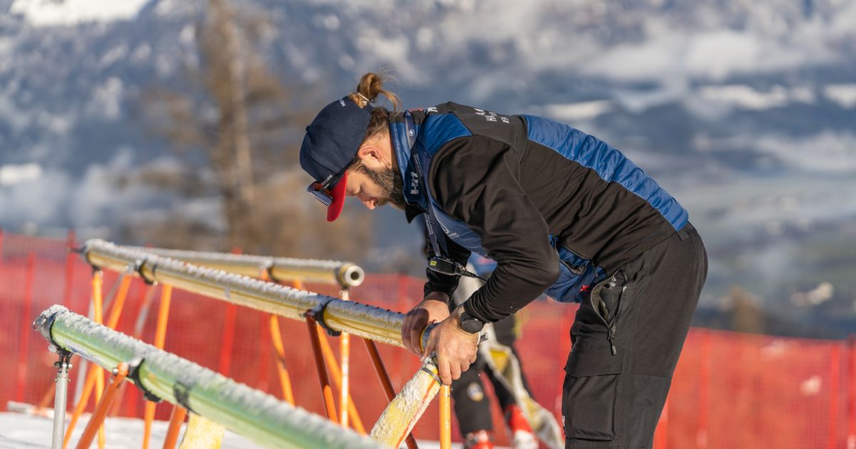 Viel Handarbeit auf der Streif